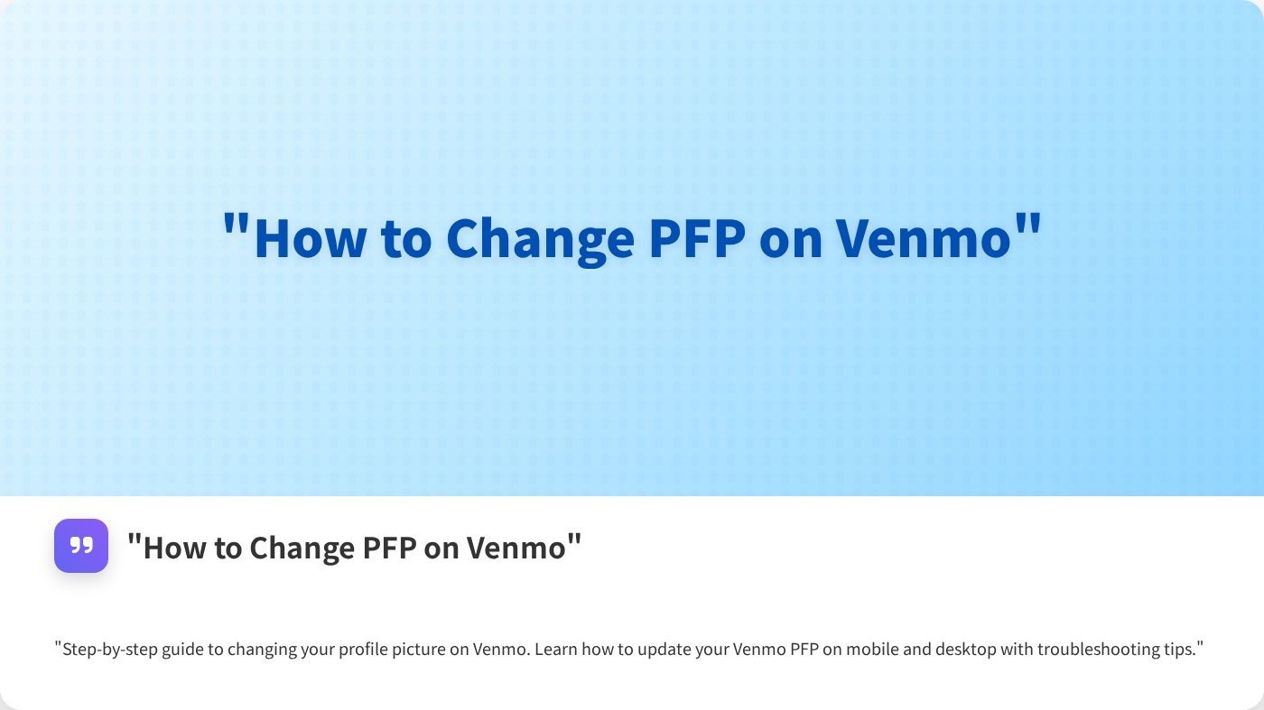 How to Change PFP on Venmo | Free Profile Picture Generator | CustomPFP ...