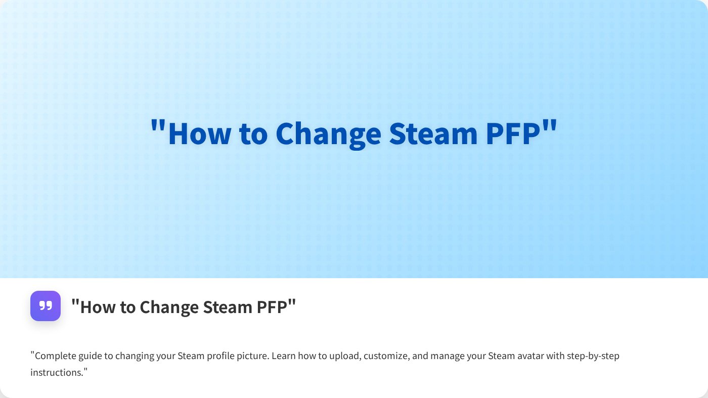 How to Change Steam PFP | Free Profile Picture Generator | CustomPFP ...