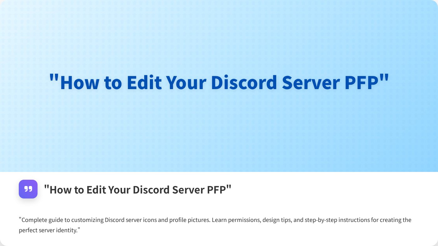 How to Edit Your Discord Server PFP | Free Profile Picture Generator ...
