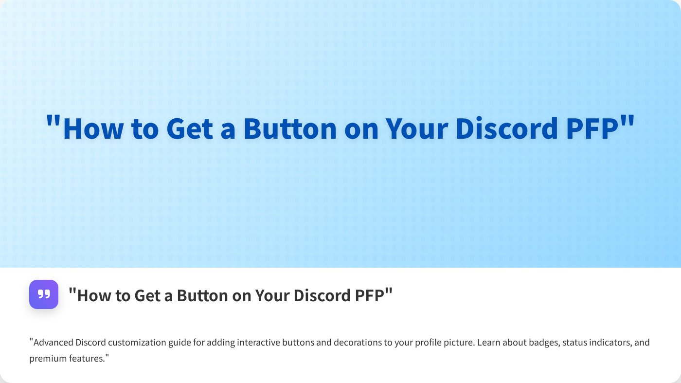 How to Get a Button on Your Discord PFP | Free Profile Picture ...