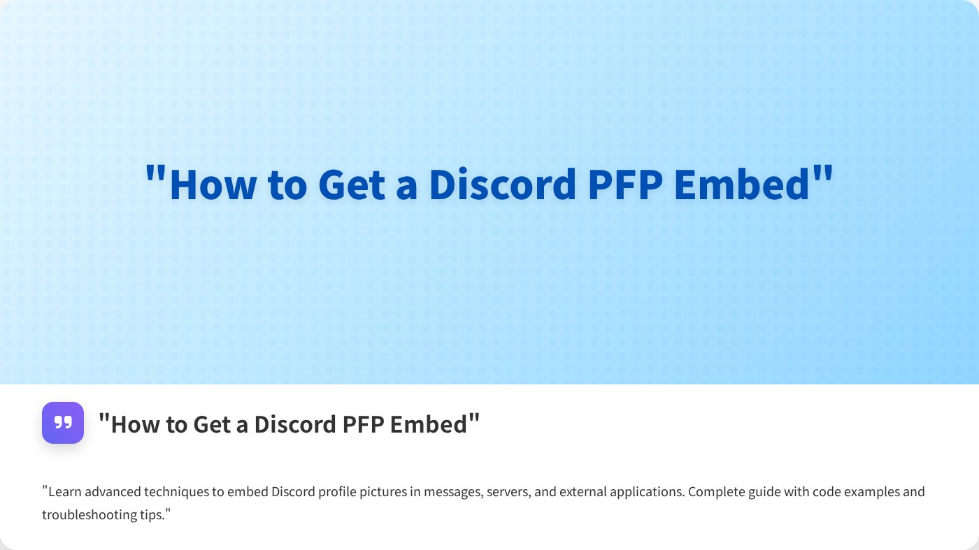 How to Get a Discord PFP Embed | Free Profile Picture Generator ...