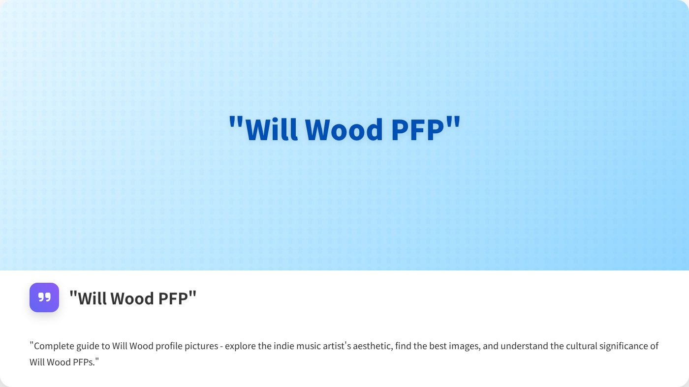 Will Wood PFP | Free Profile Picture Generator | CustomPFP - Create ...